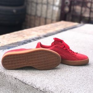 Puma | Shoes | Puma Red Suede | Poshmark